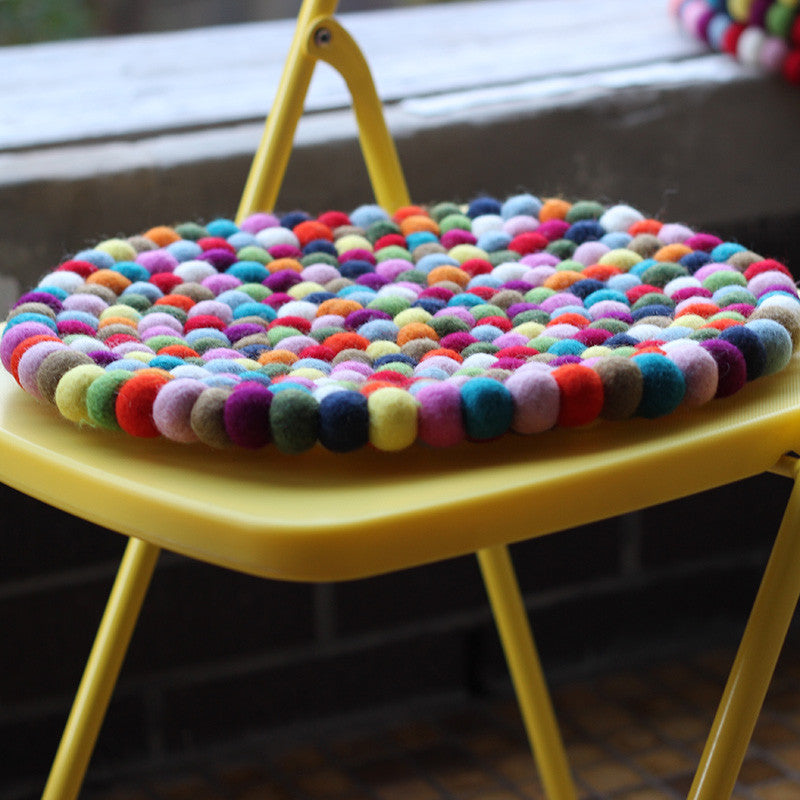 Felt Seat Pad - Felt Ball Rug Australia