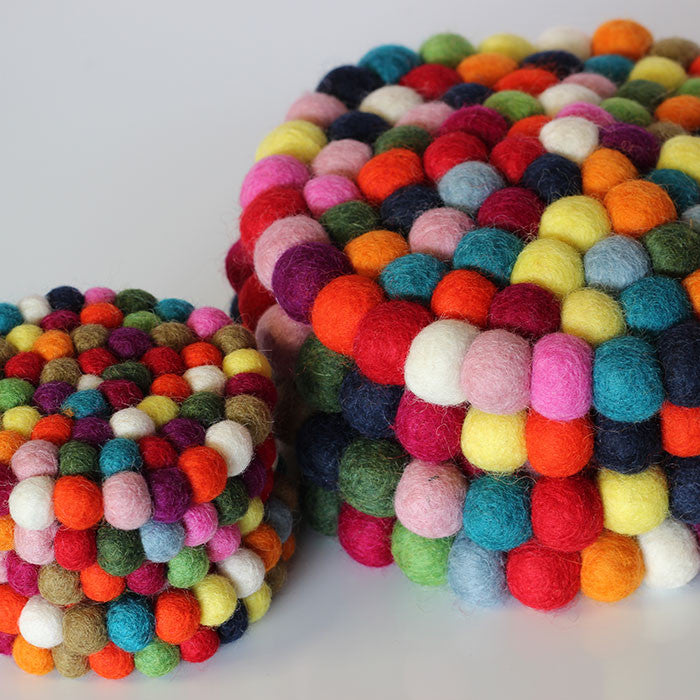 Felt Ball Trivet - Genuine Handmade Felt Ball Trivets – Felt Ball Rug ...