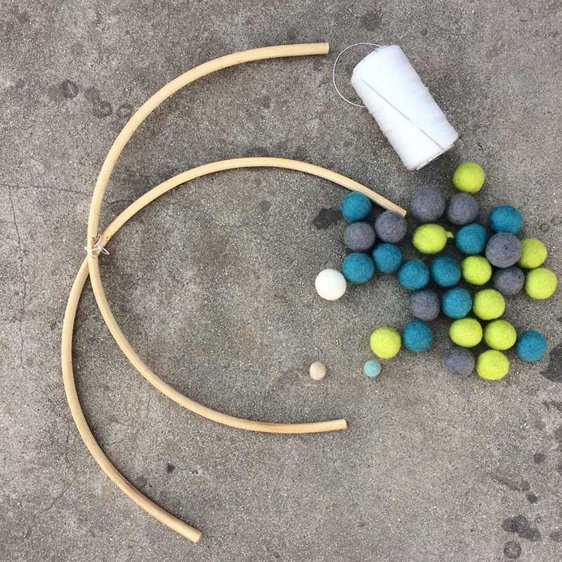 Baby Mobile Frame - Hanging Mobile Frame For Nursery Room – Felt Ball ...