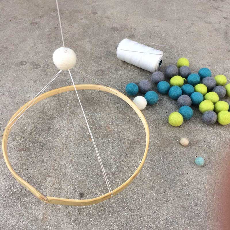 Nursery Mobile Frame - Handmade Cot Mobile Frame For A Nursery Room ...