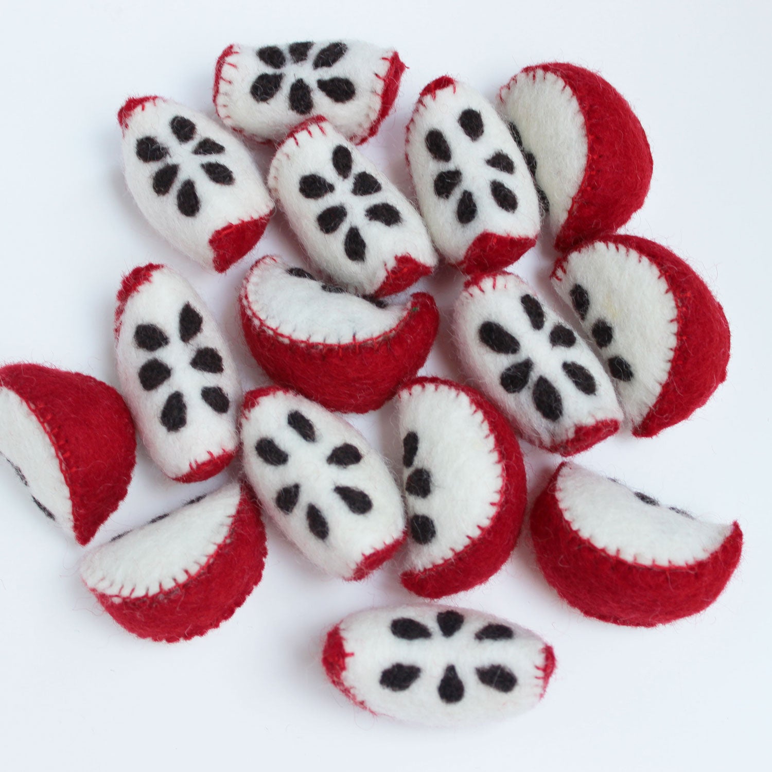 Felt Apple Slices - Felted Sliced Apple From Felt Ball Rug Australia