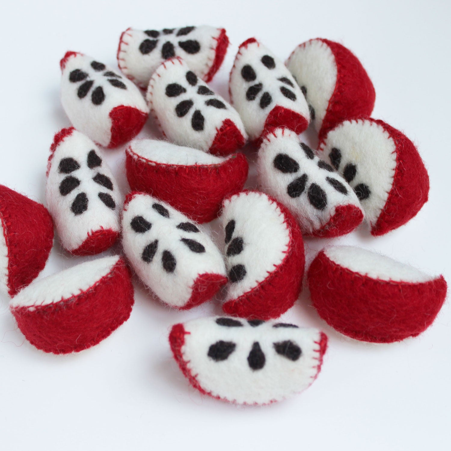 Felt Apple Slices - Felted Sliced Apple From Felt Ball Rug Australia