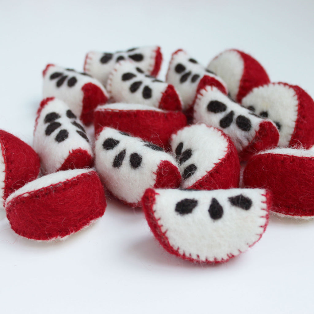 Felt Apple Slices - Felted Sliced Apple From Felt Ball Rug Australia