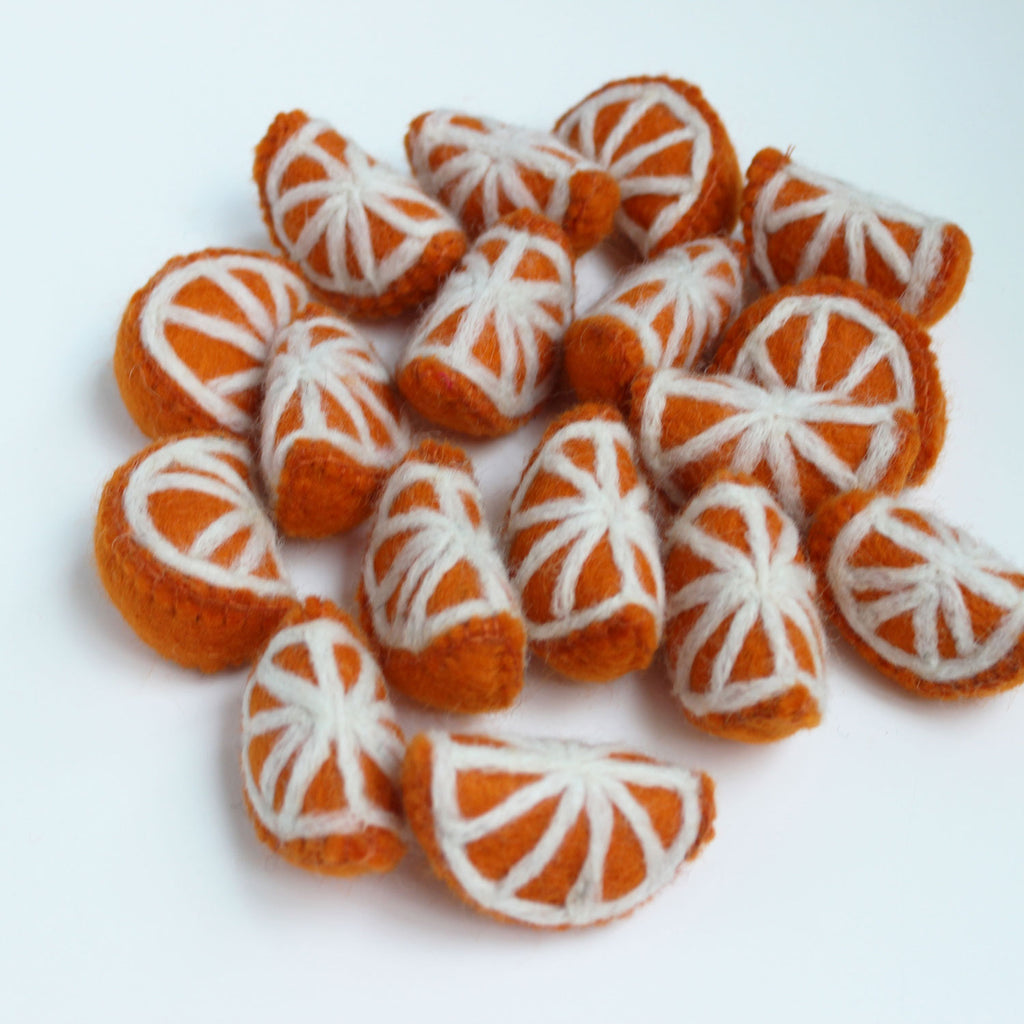 Felt Orange Sliced - Felted Sliced Orange From Felt Ball Rug Australia
