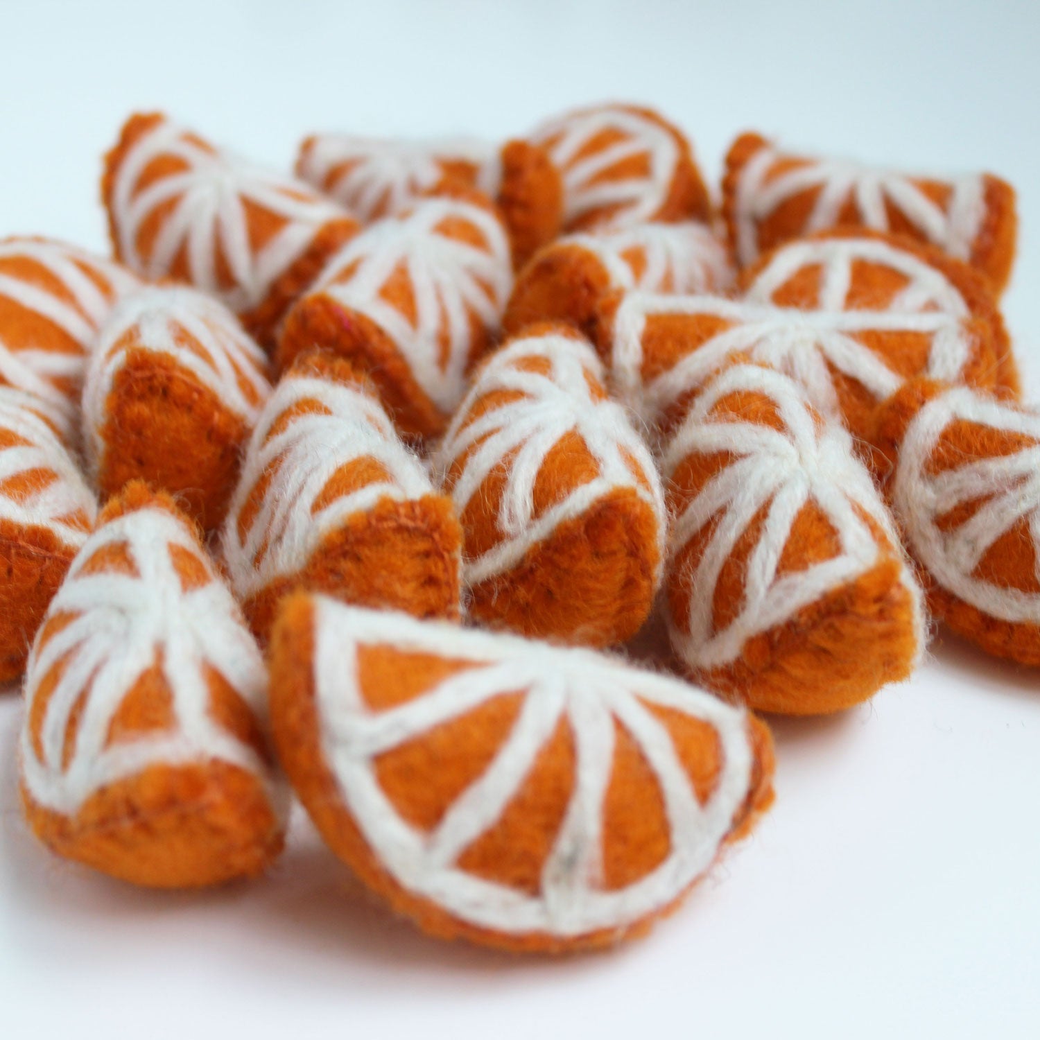 Felt Orange Sliced - Felted Sliced Orange From Felt Ball Rug Australia