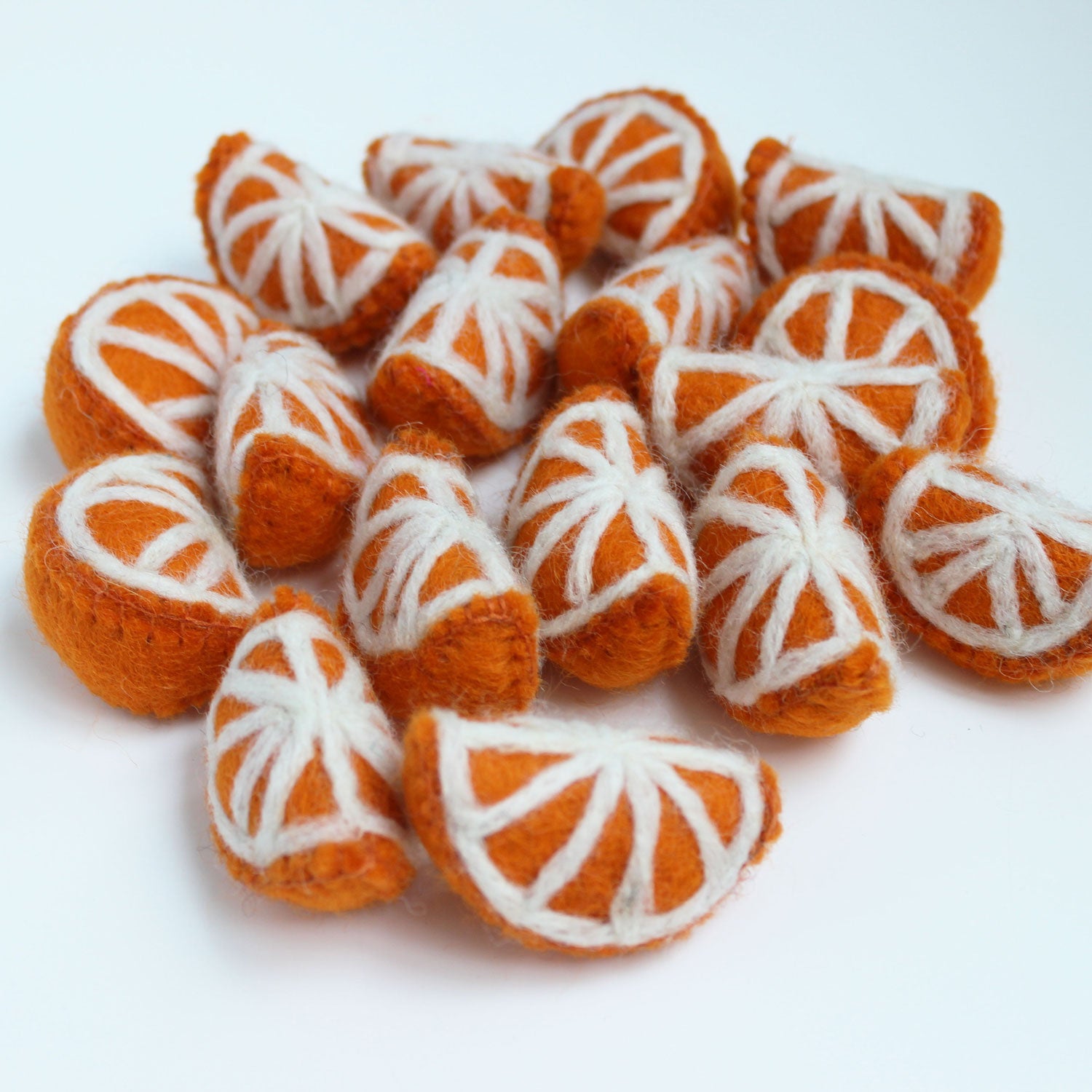 Felt Orange Sliced - Felted Sliced Orange From Felt Ball Rug Australia